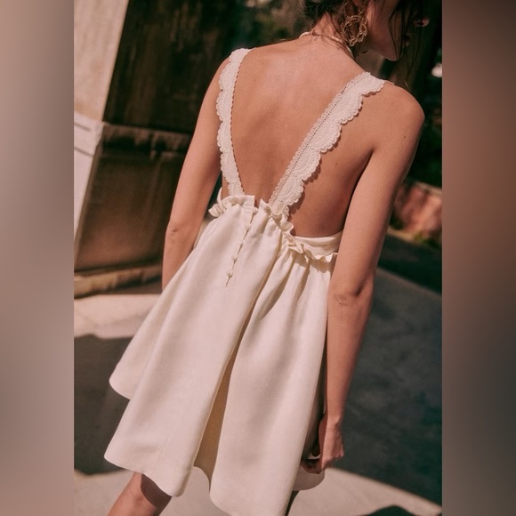 Sezane | Dresses | Clophe Dress Szane Ditions Size Us 8 In Ecru | Poshmark